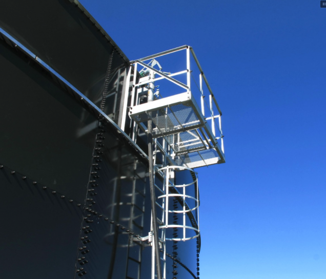 Ladder, Safety Cage, Platform, and Walkways | Climate Tanks™
